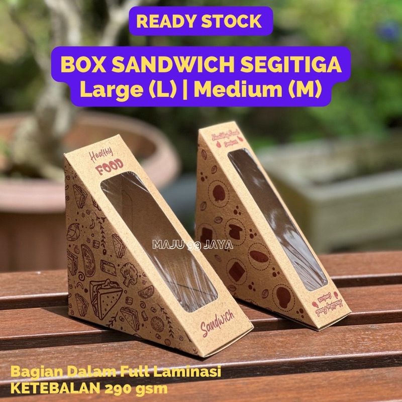Triangular Window Sandwich Box with Brown Kraft Motif, Thickness 290 ...