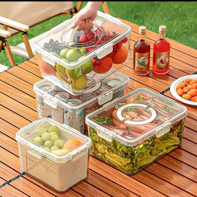 Food Storage Box Jar Storage Box Square Refrigerator With Divider For ...