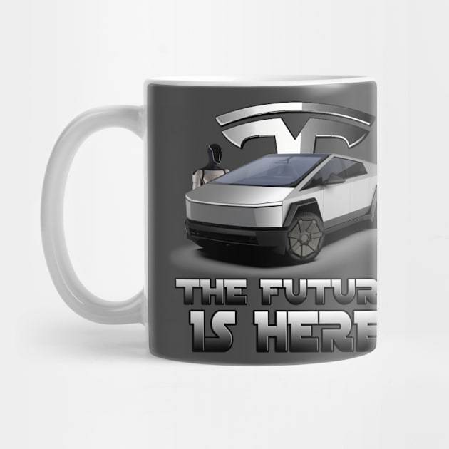 The Future Is Here Cybertruck Tesla Robot Logo Cybertruck Mug | Shopee ...