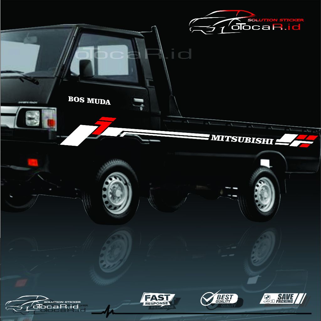 Mitsubishi l300 YOUNG BOSS car cutting stickers, side body, latest ...