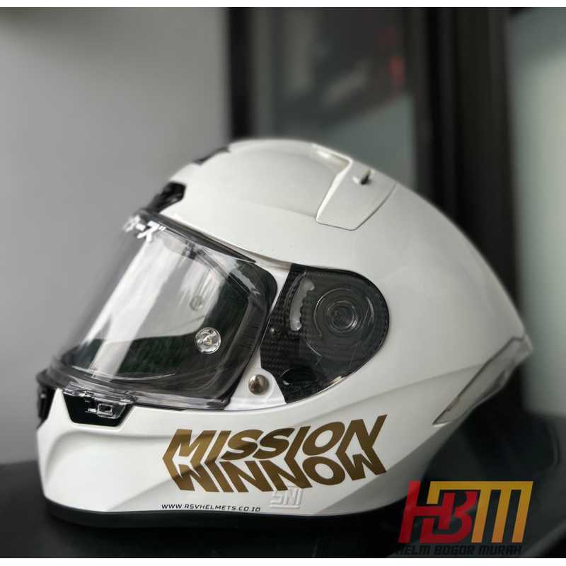 Fullface RSV FFS21 WHITE GLOSSY HELMET | Shopee Malaysia