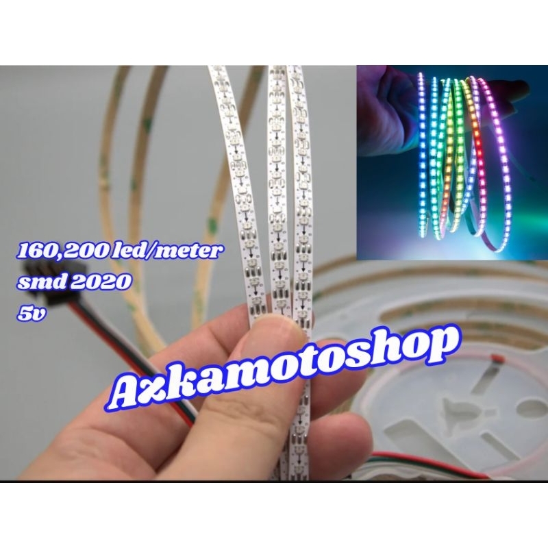 Smartled ws2812b 5v 160.200led/m smd 2020 ws2812b topview | Shopee Malaysia