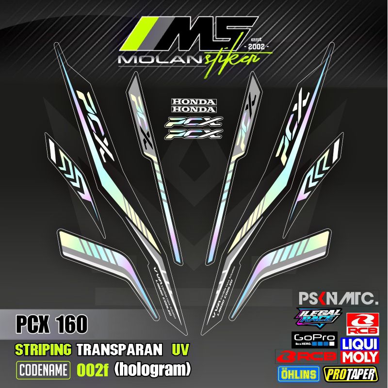 LOKAL Decal Sticker Striping Variations Transparent Uv Pcx 160 All New ...