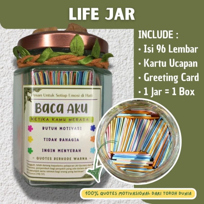 Life Jar || Useful gifts containing inspirational sentences and quotes ...