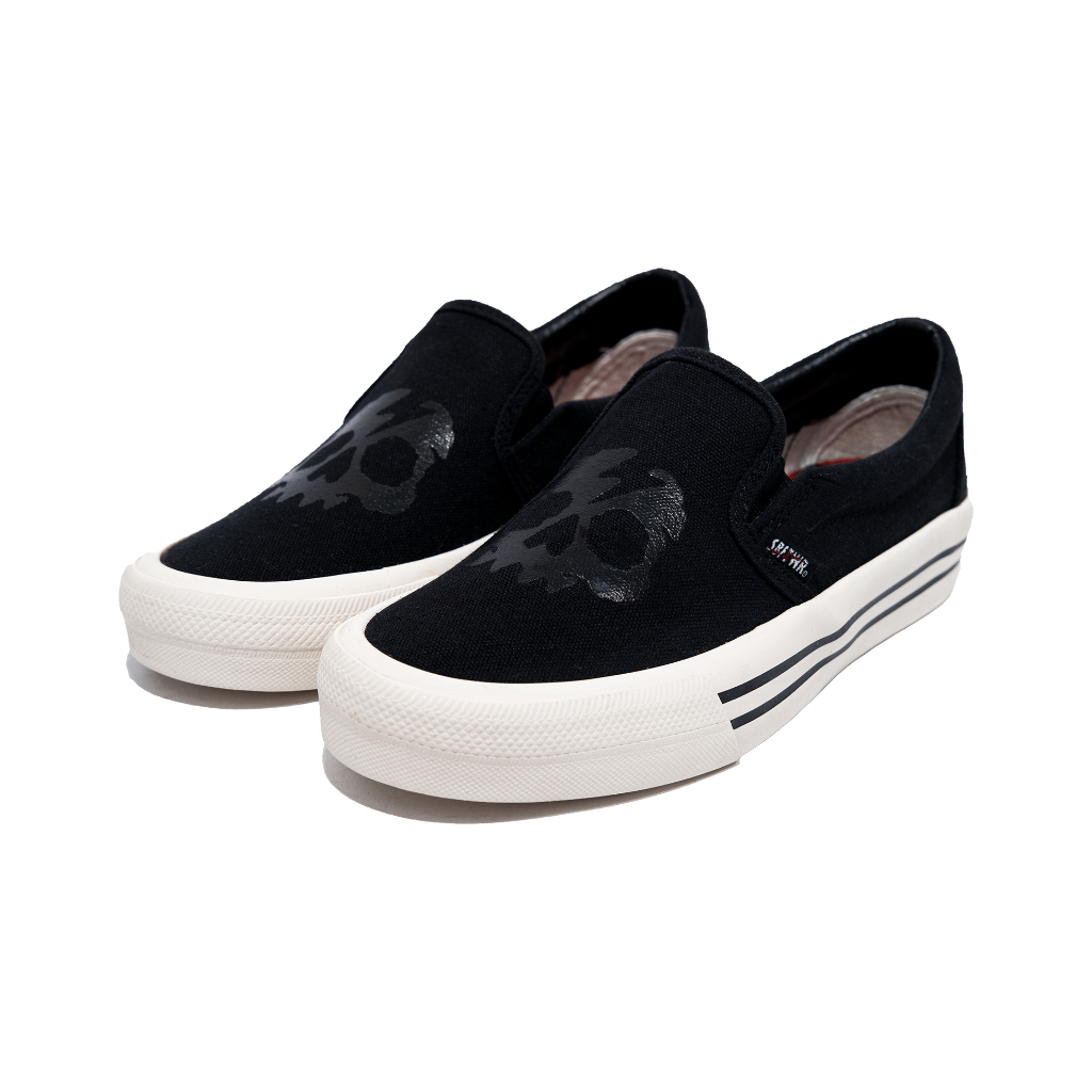 Saba Slip On Skull All Black White - Men's Shoes | 100% Original SK 42 ...