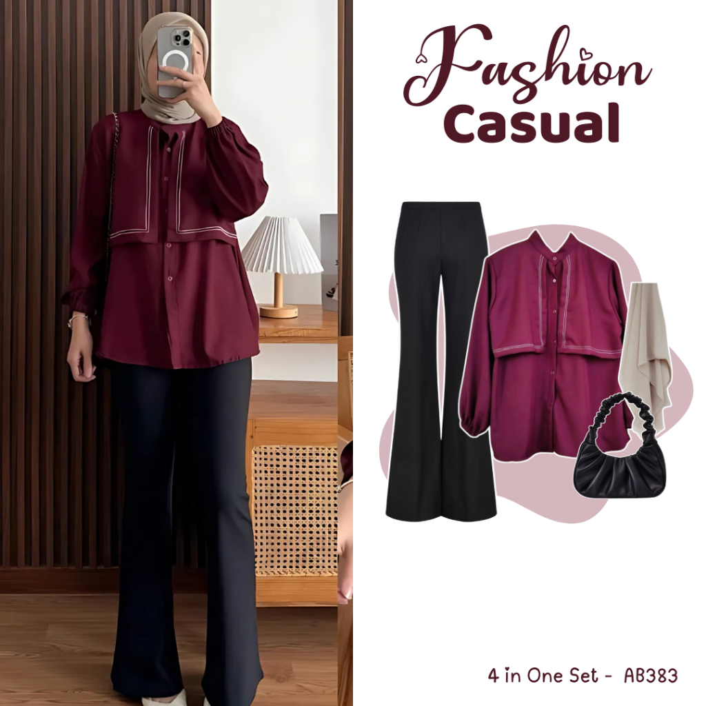 Dazzelchic 4 IN 1 One SET Korean Style Contemporary Outfit for Teenage ...