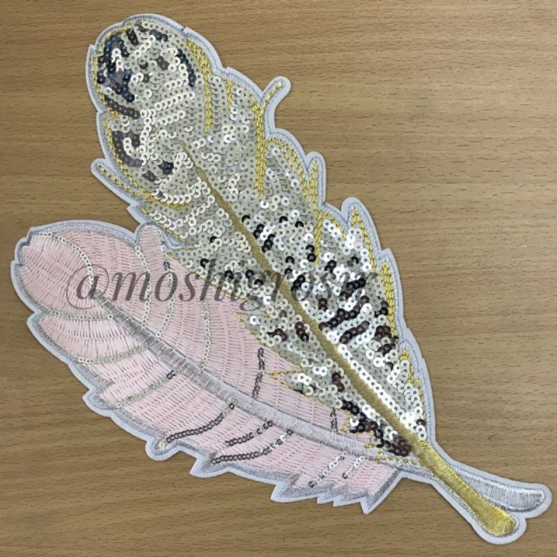 Borci BIG FEATHER PATCH / BORCI FEATHER EMBROIDERED EMBLEM | Shopee ...