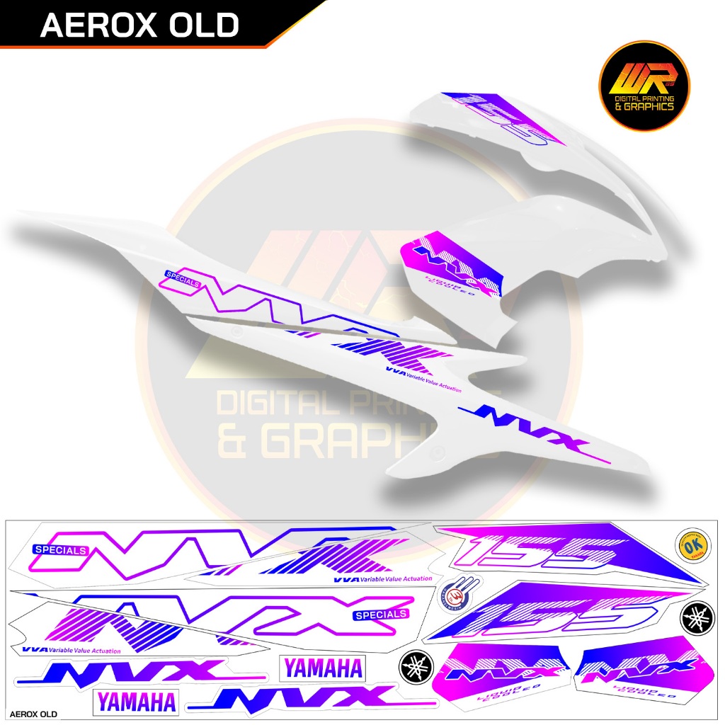 Aerox Old Striping Clear Transparent Material Simple Old Nvx Aerox ...