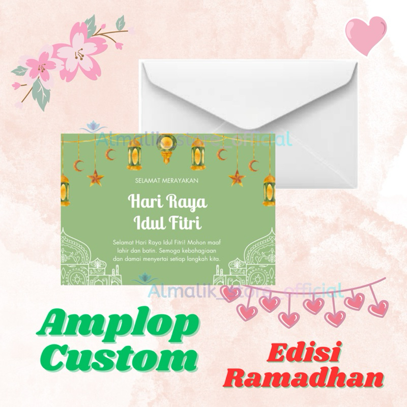 Eid al-Fitr edition custom envelope design with Eid name | Shopee Malaysia
