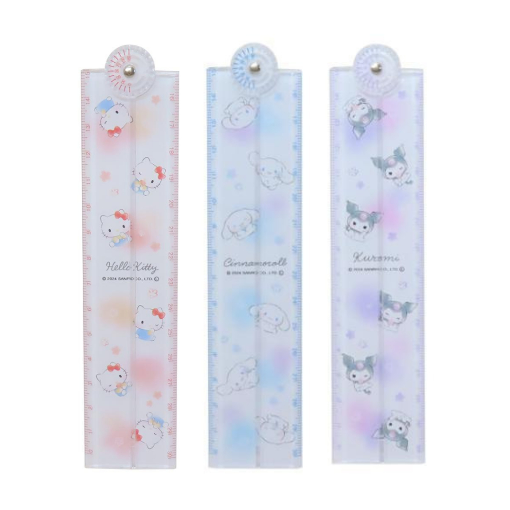 Foldable Ruler 30cm Sanrio Chibi Hello Kitty Cinnamoroll Bow Folding ...