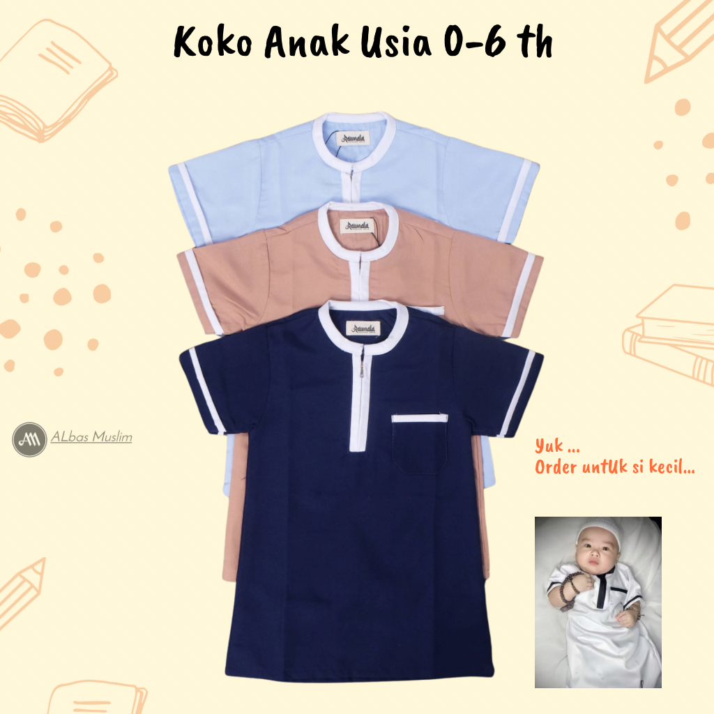 Baju Jubah Koko Baby Toddler Lali Boys Age 1-6 Years Gamis Aqiqoh ...