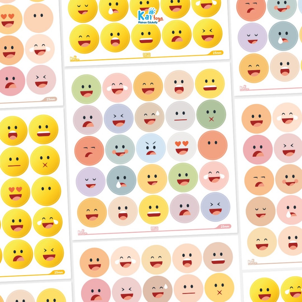Emoji Sticker 2.5 cm / 25 mm Emoticon Reward Sticker / Emoji Sticker ...