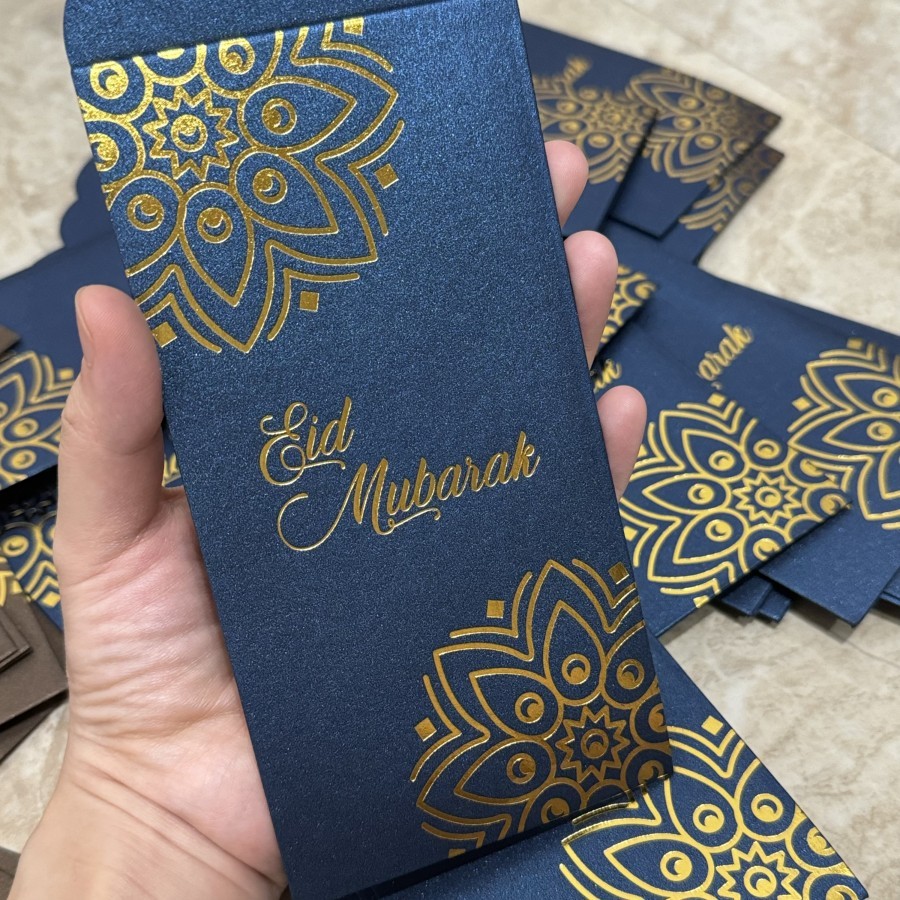 Money ENVELOPE ANGPAO THR EID UL FITRI LARGE GOLD EMBOSSED EID MUBARAK ...