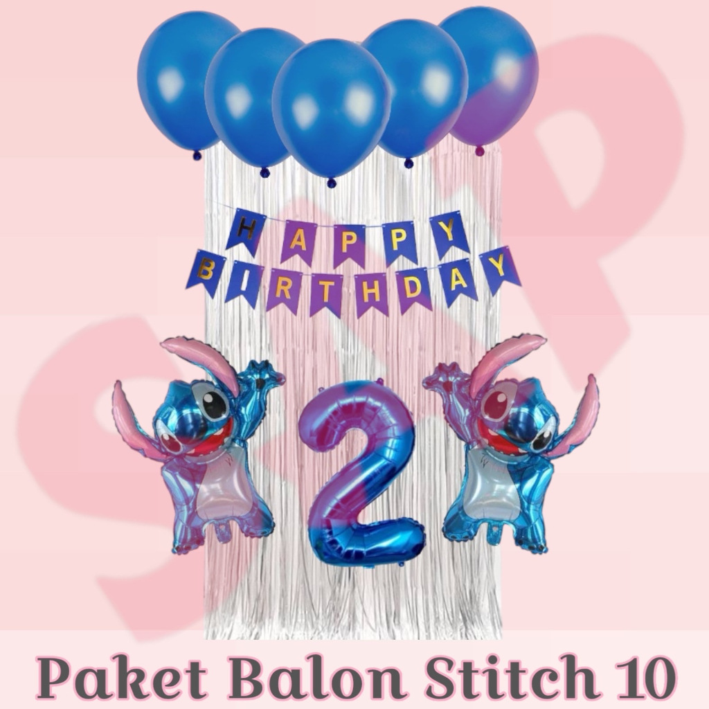 Stitch BALLOON PACKAGE 10 | Shopee Malaysia