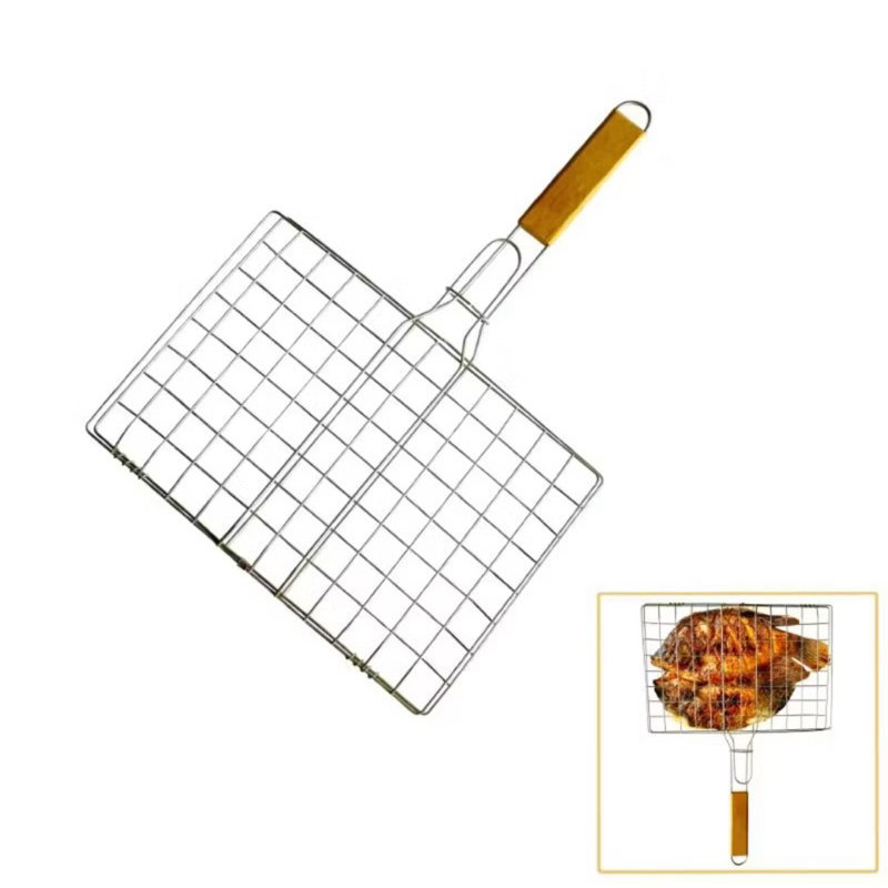KAYU Nsp99 - JUMBO Fish Grill stainless Steel Tongs JUMBO Grilled ...