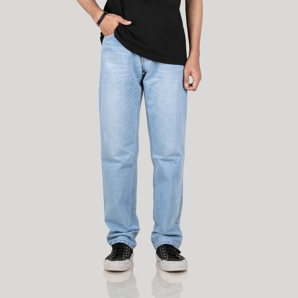 Otsky X Cavier Ohio Men's Washing Jeans Regular Fit | Shopee Malaysia