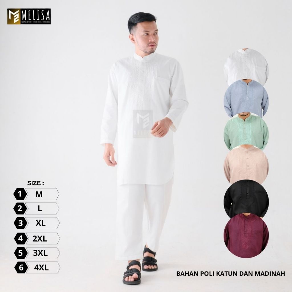 PUTIH KATUN POLI Pakistani Koko Suit for Adult Men, White, Poly Cotton ...