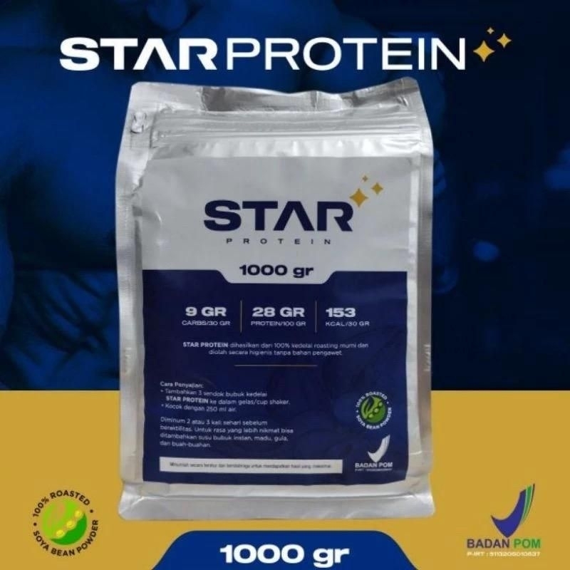 STAR PROTEIN - WHEY PROTEIN PURE SOYBEAN POWDER - 1000 GRAMS Soy ...