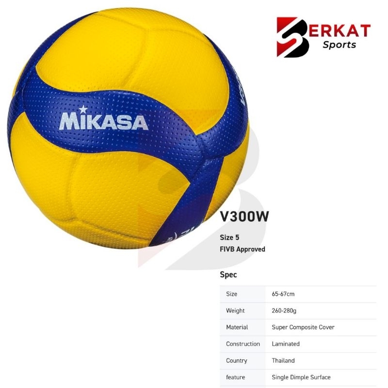 Mikasa V300W Original Mikasa V300W Volleyball Original | Shopee Malaysia