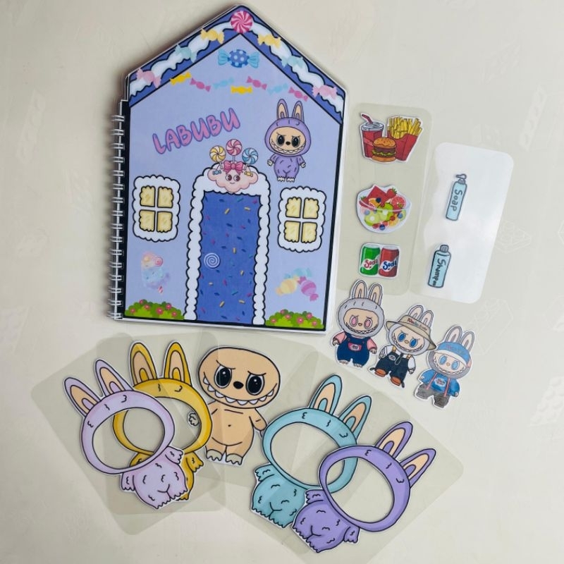 Paper Doll House Series LABUBU viral educational toy | Shopee Malaysia