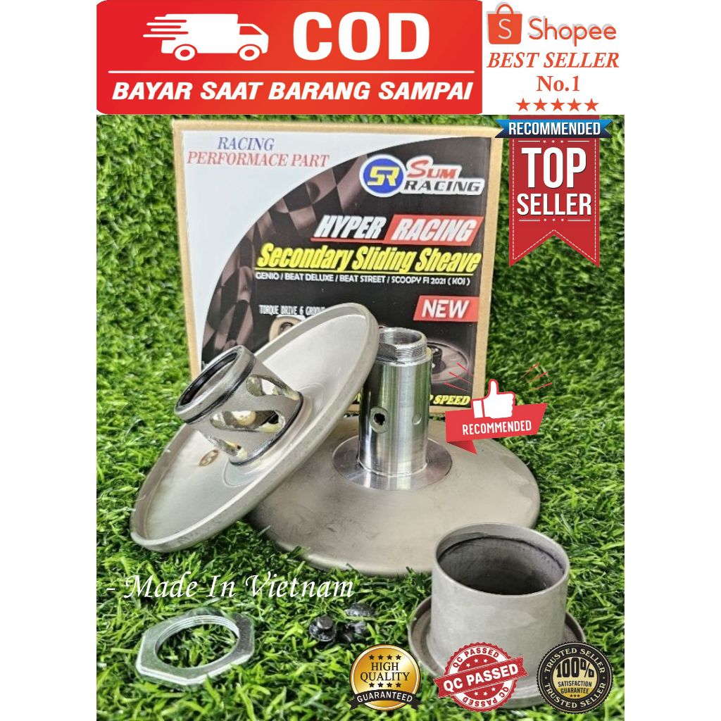 Secondary Sliding Sheave Rear Pulley Racing Mio, Vario 125, Vario 150 ...