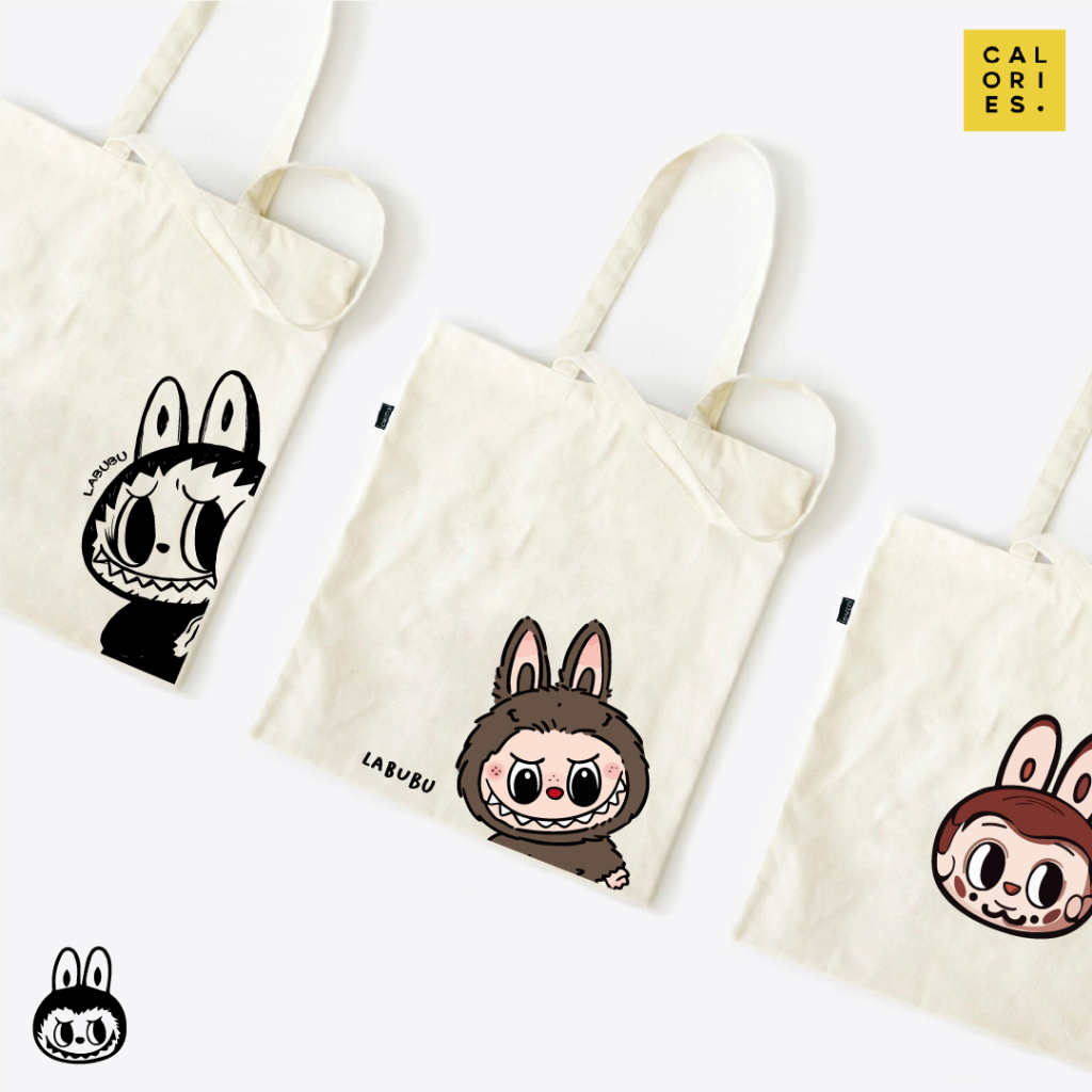 Totebag Labubu Cute Doll Viral monster That Doesn't Queue Up tolb ...