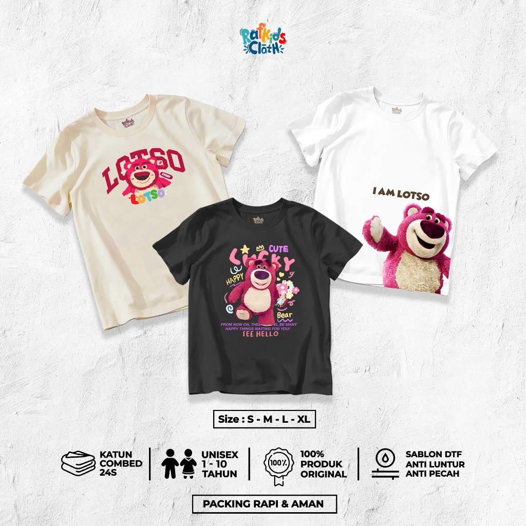 Clothes For Girls Boys With Lotso Pictures Aged 1-10 Years Combed 24s ...