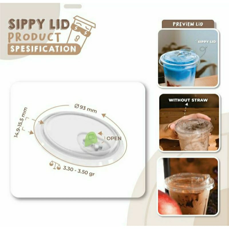 Strawless Lid - PET Cup Lid 9,25 - 1,000pcs | Shopee Malaysia