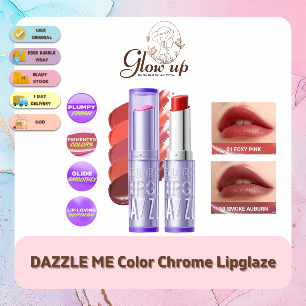 [NEW Launch] DAZZLE ME Color Chrome Lipglaze | Shopee Malaysia