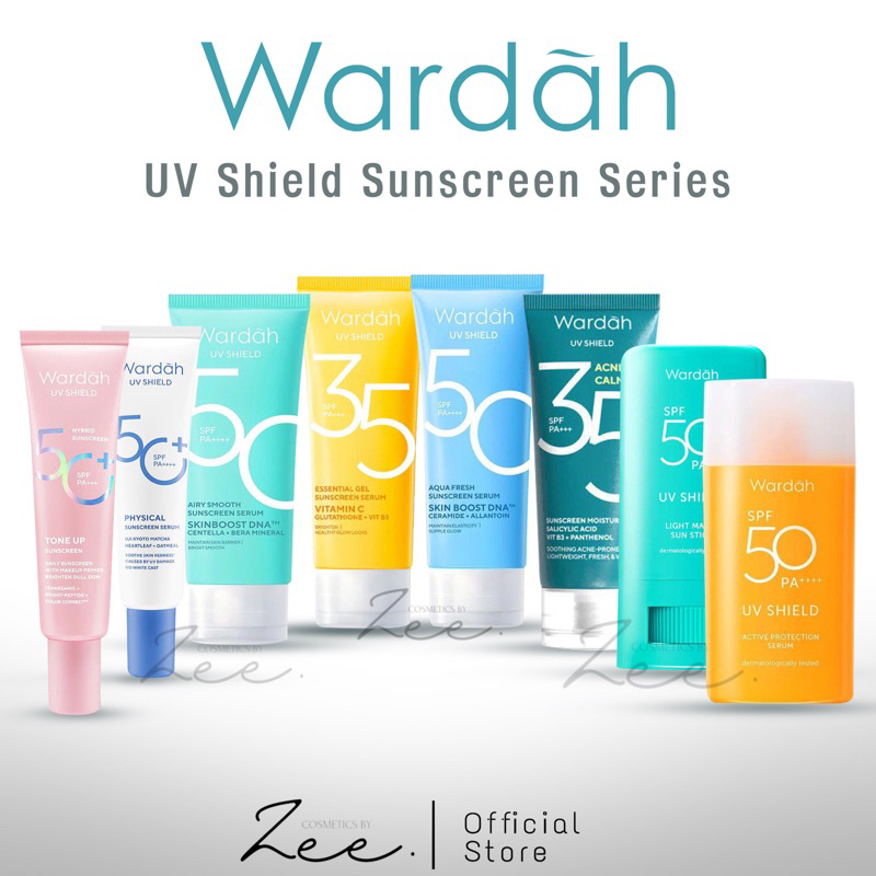 Wardah UV Shield Sunscreen Airy Smooth, Acne Calming, Aqua Fresh ...