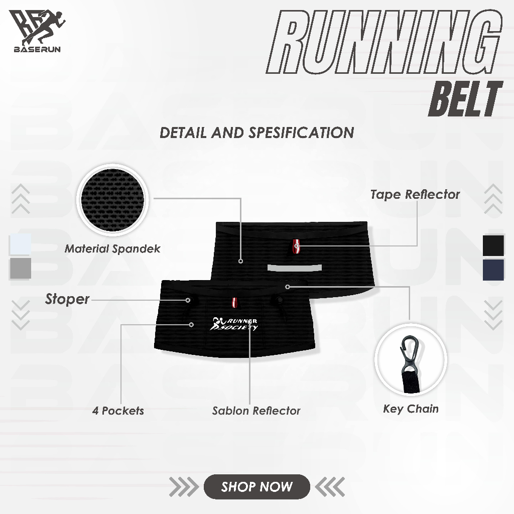 Running Belt Run Mount Running Belt/Waist Bag/Running Bag Black ...