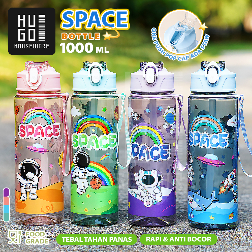 Hugo 1 Liter Space Children's Drinking Bottle Clear Drinking Water ...