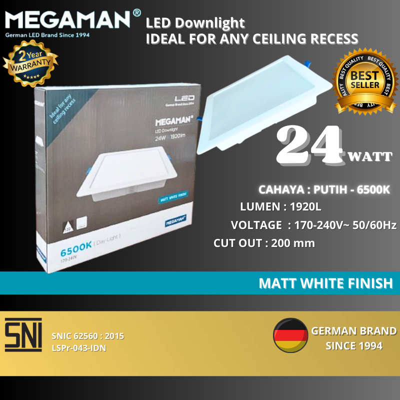 Megaman Led Panel Downlights 24 Watt 8" BOX Cut Out 200mm MEGAMAN ...