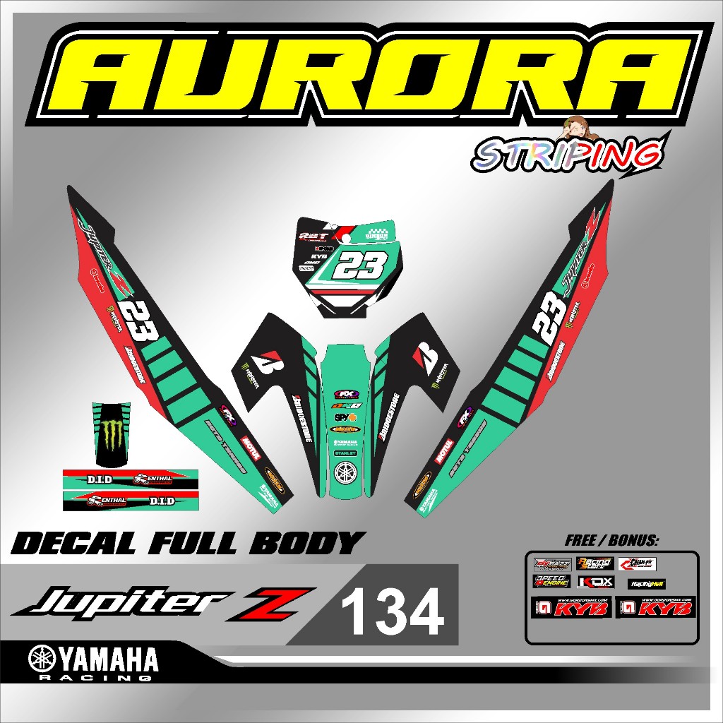 Terbaru DECAL RBT JUPITER Z FULL BODY RBT Duck MODIF SUPERMOTO YZ CRF ...