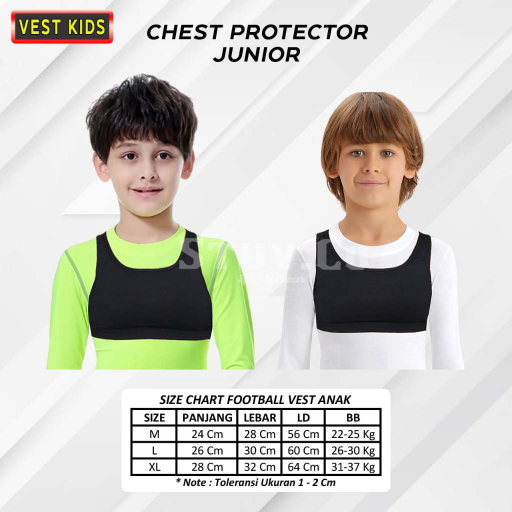 Football VEST KIDS CHEST PROTECTOR BRA SPORTS CHILDREN CHEST PROTECTOR ...