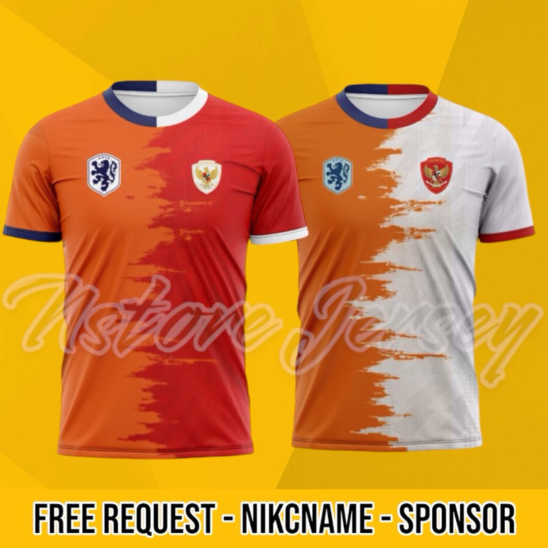 Indonesian X NETHERLANDS HOME AWAY COMBINATION JERSEY 2024 Free Namset ...