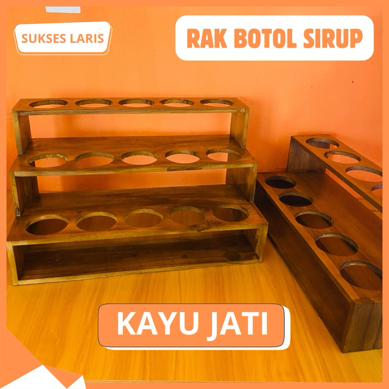KAYU Coating RACK FOR SYRUP BOTTLES FROM TEAK WOOD | Bottle HOLDER ...