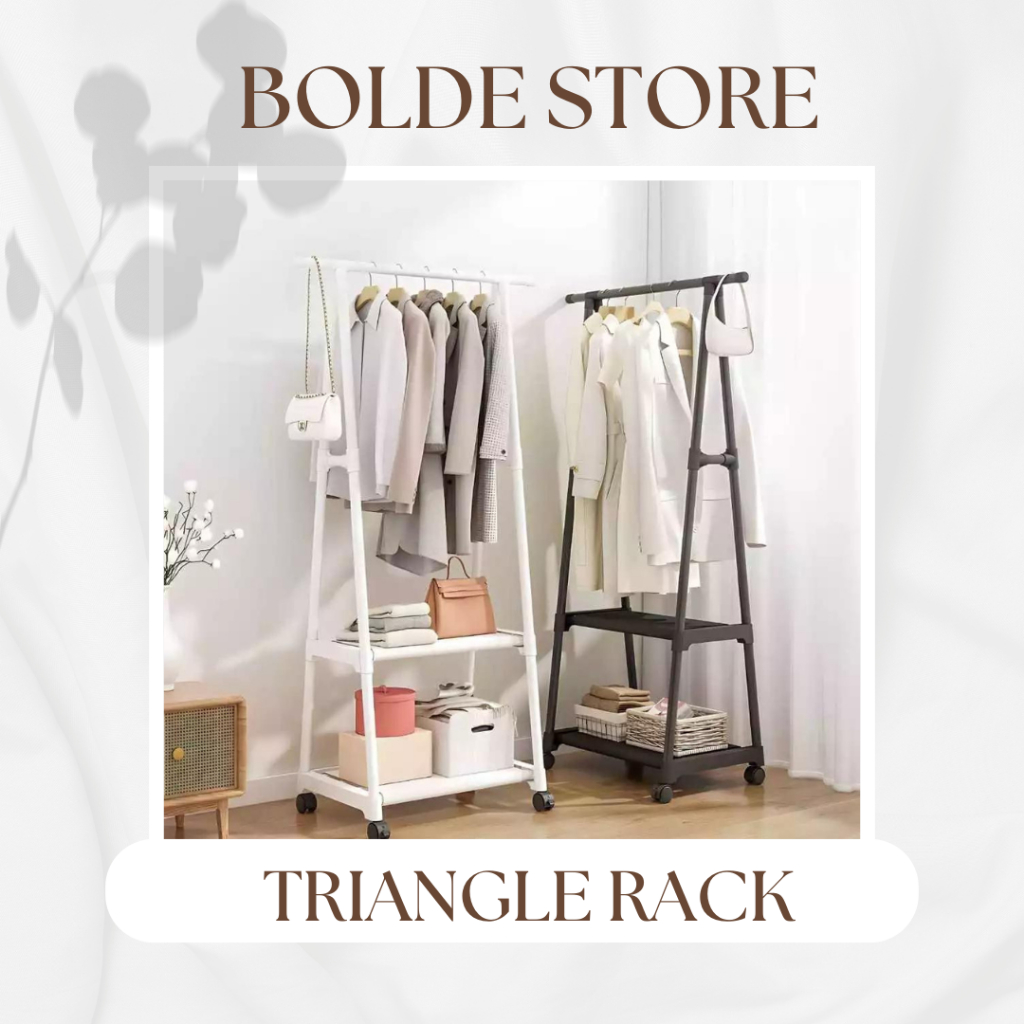 Portable Triangle Cloth Rack Triangle Hanging Clothes Rack Stand Hanger ...