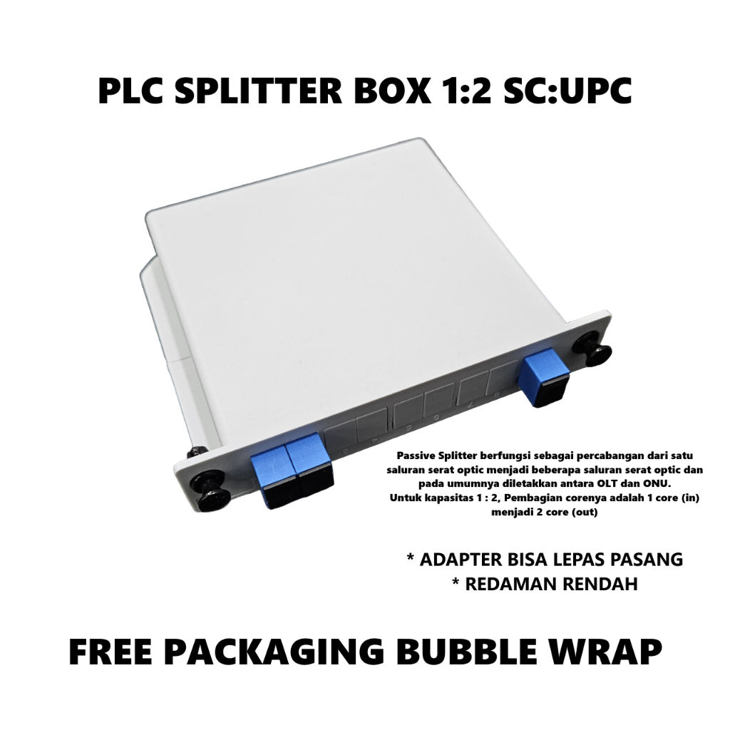 Passive Splitter BOX 1:2 SC UPC/Passive Splitter PLC BOX FO 1 2 Fiber ...