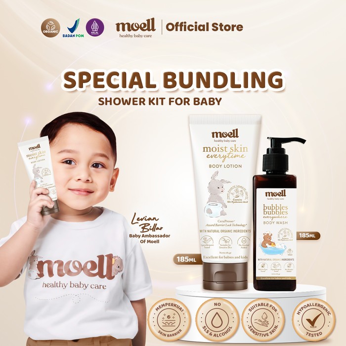 Moell Special Bundling Body Lotion & Face Cream Free Body Wash {Fragile ...