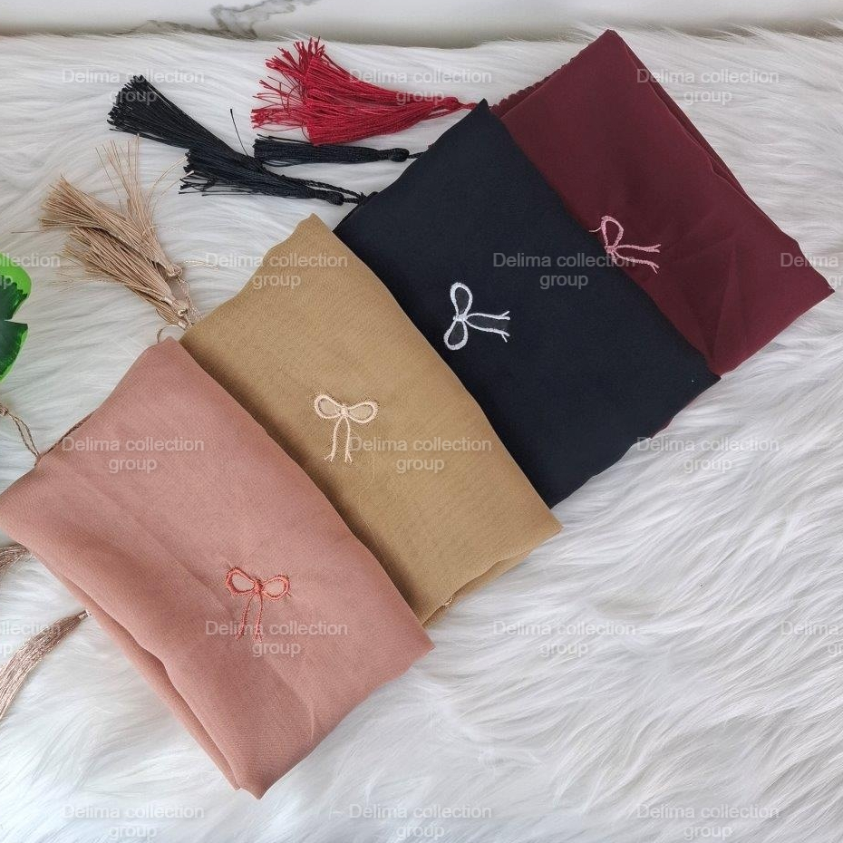 Hijab Square Embroidery Ribbon/Hijab Embroidery Ribbon Crested | Shopee ...