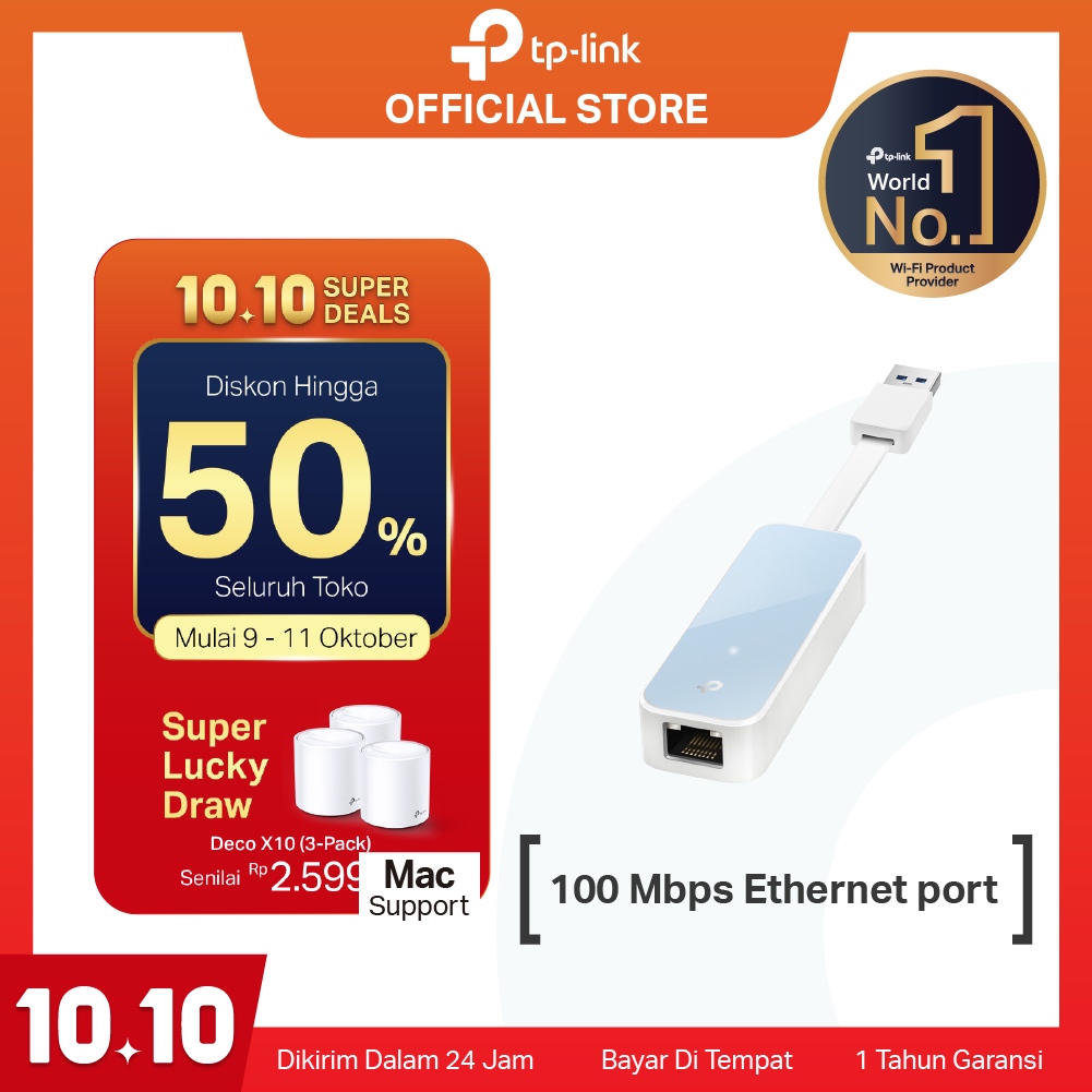 Tp-link UE200 Network Adapter SuperSpeed USB2.0 to100Mbps Ethernet LAN ...