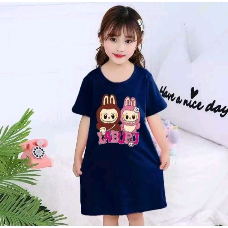 Daster FOR GIRLS AGE 2-13 YEARSQ LABUBU TWIN// CHILDREN'S DASTER ...