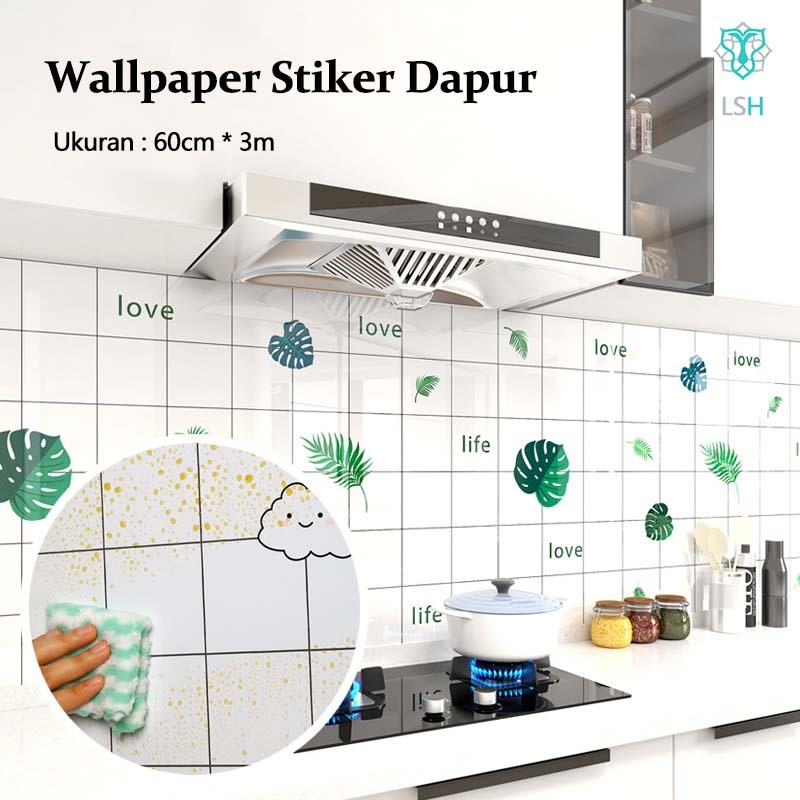 Waterproof Kitchen Wall Sticker / Oil Wall Sticker 60cm | Shopee Malaysia