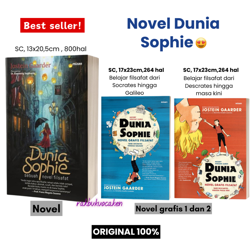 Novel Sophie's World/ Sophie's World Novel Grafi Philosophy Volume 1/Volume 2 | Shopee Malaysia
