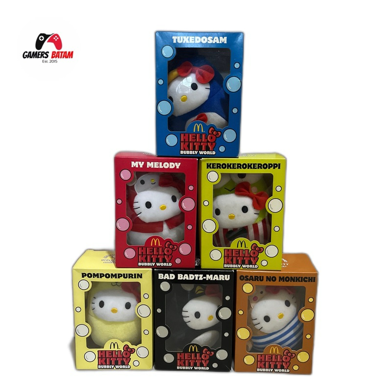 Mcdonald's x Hello Kitty Bubbly World 40th Anniversary Plush Collection ...
