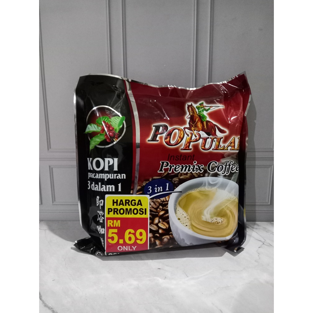 Premix COFFEE POPULAR INSTANT 3 IN 1 | Shopee Malaysia