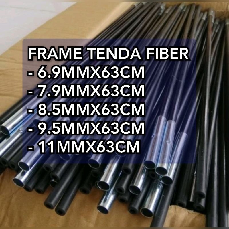 TENDA Fiber TENT FRAME 6.9/7.9/8,5/9.5/11MM LENGTH 63CM/ TENT POLE ...
