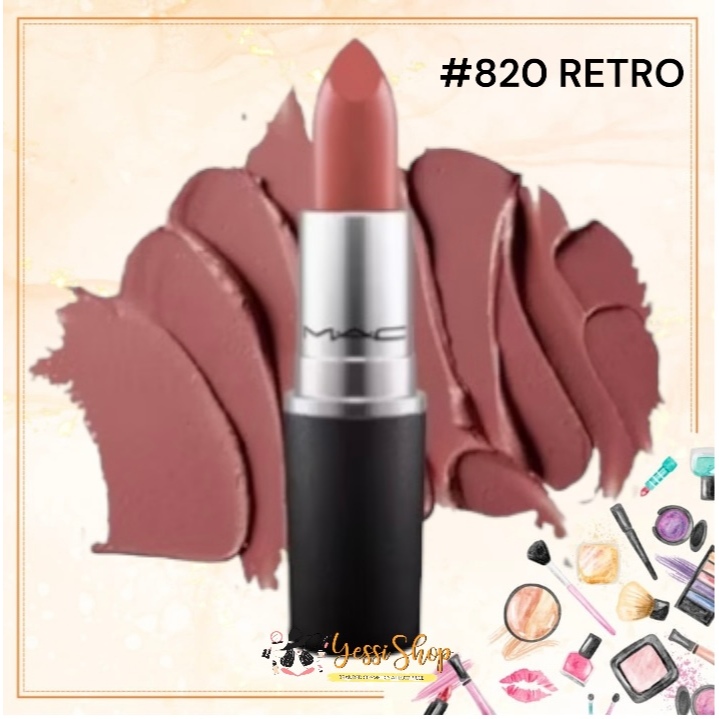 Mac Satin Lipstick Color 820 Retro 3gram Expired 28 Feb 2025 | Shopee ...