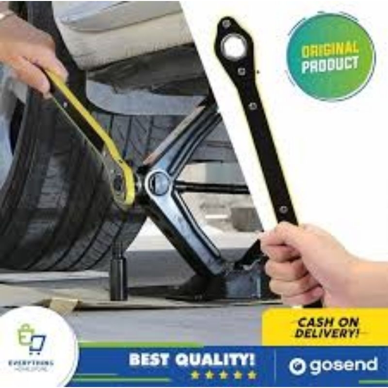 Manual car jack lock + adapter | Shopee Malaysia